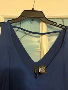 new directions | Dresses | New Directions Royal Blue Asymmetrical Vneck ...